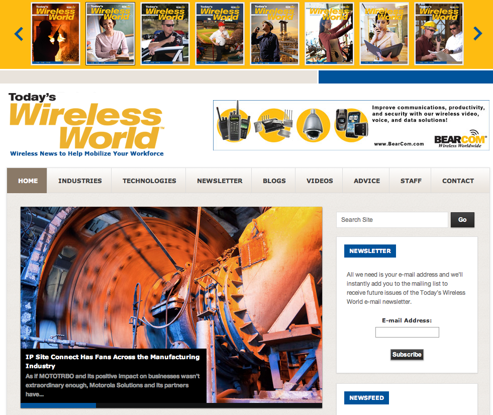 Today’s Wireless World Re-Launches Online Magazine to Provide Expanded Coverage of Wireless ...